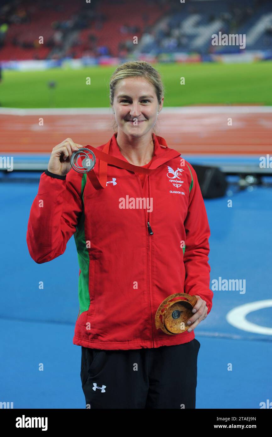 Sally Peake of Wales silver medal ceremony in the women’s pole vault at ...
