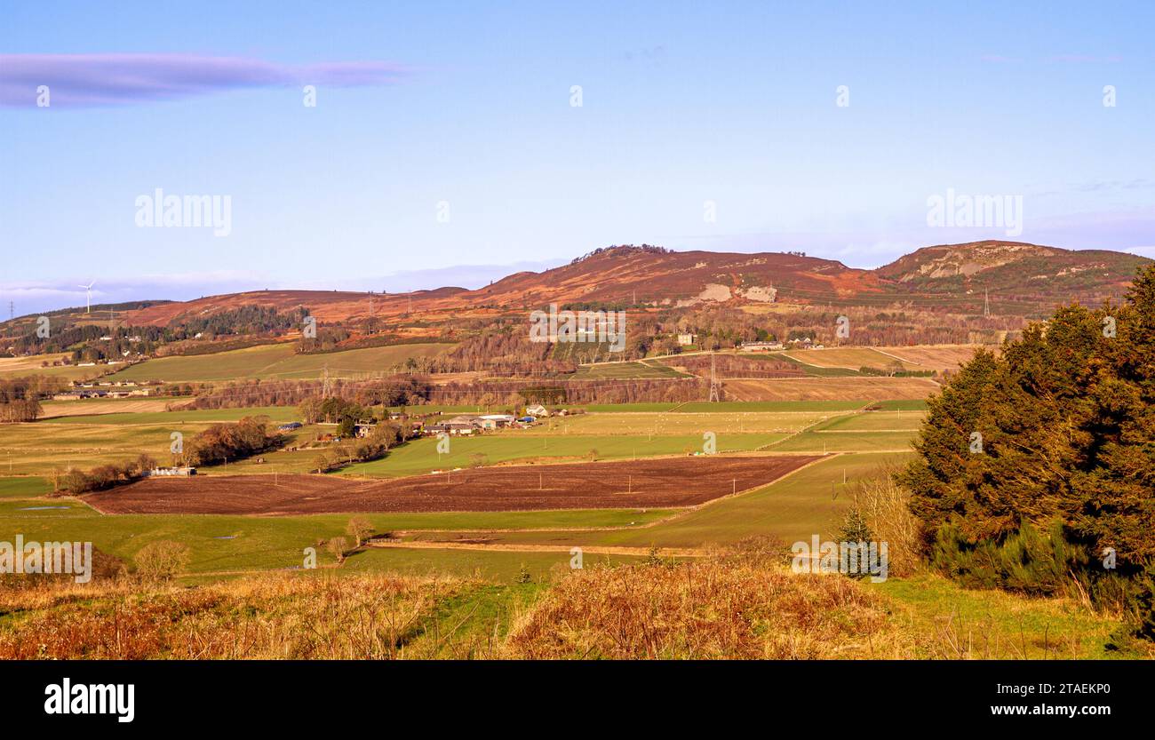 Beautiful winter sunshine creating spectacular landscape views across ...