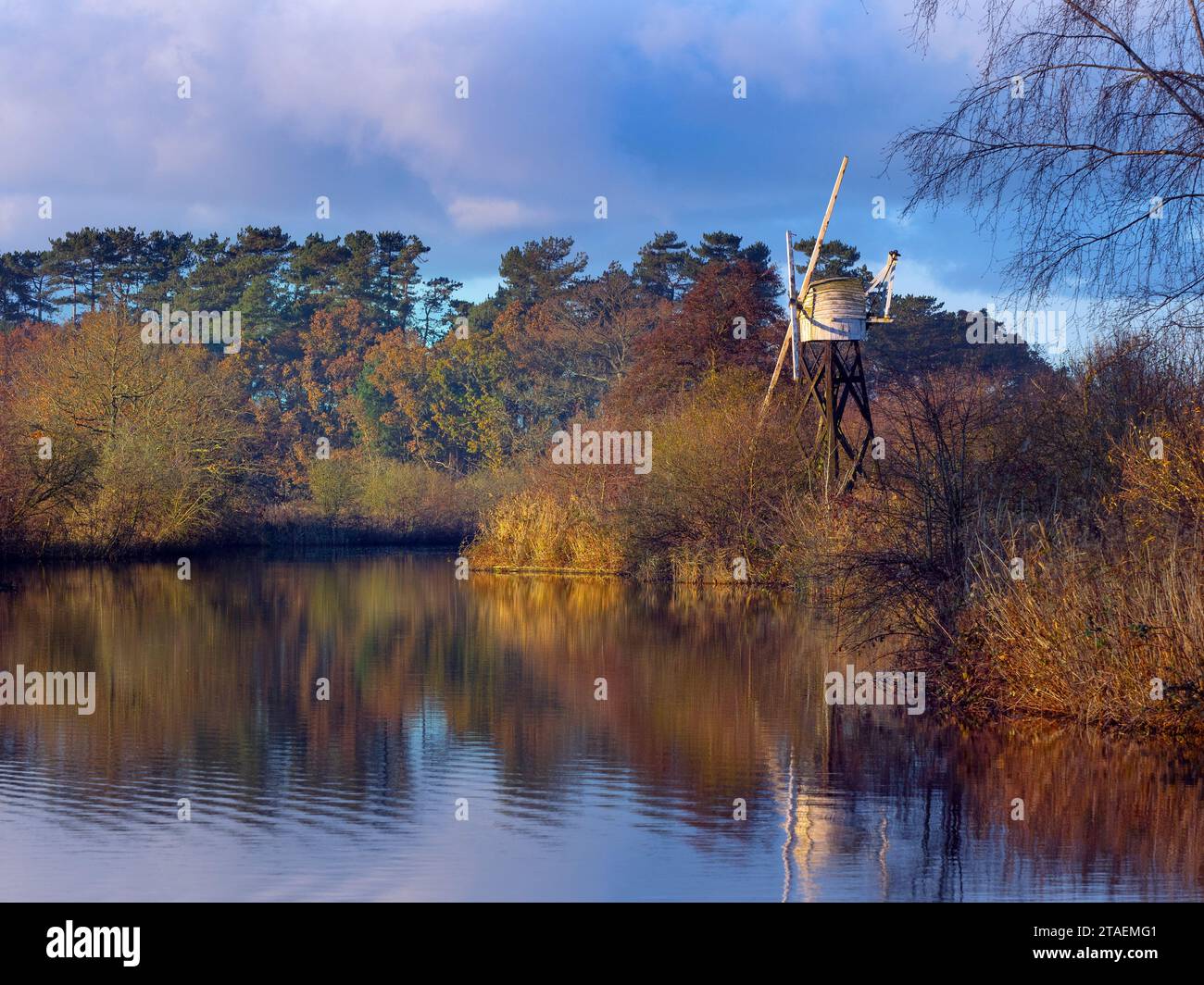 The River Ant at How Hill on the Norfolk Broads in early December Stock ...