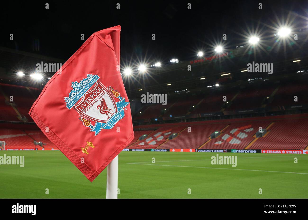 The corner flag anfield hi-res stock photography and images - Alamy