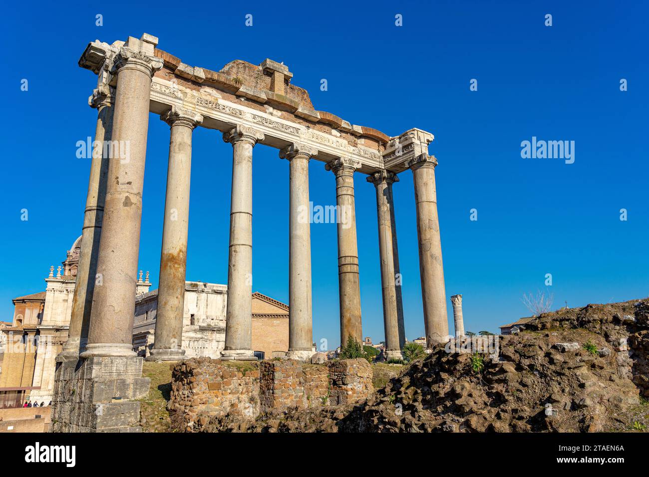 TEMPLE OF SATURN The temple, one of the most ancient in Rome, stands at ...