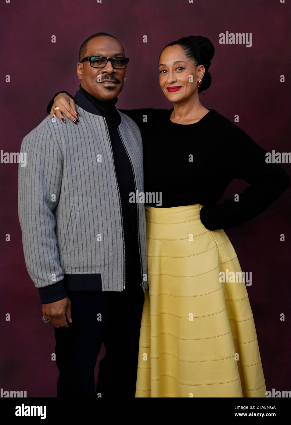 Eddie Murphy, left, and Tracee Ellis Ross, cast members in "Candy Cane ...