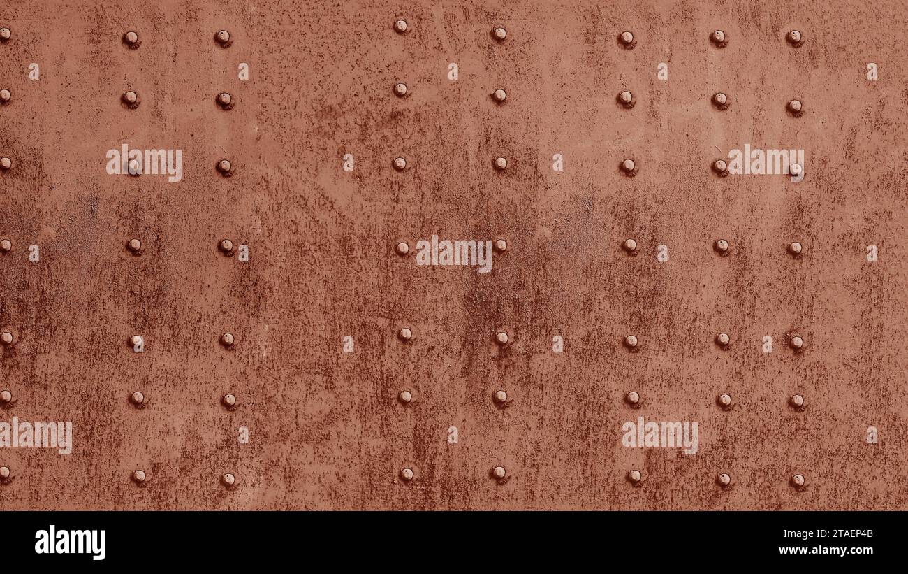 Old riveted metal plates close up Stock Photo - Alamy