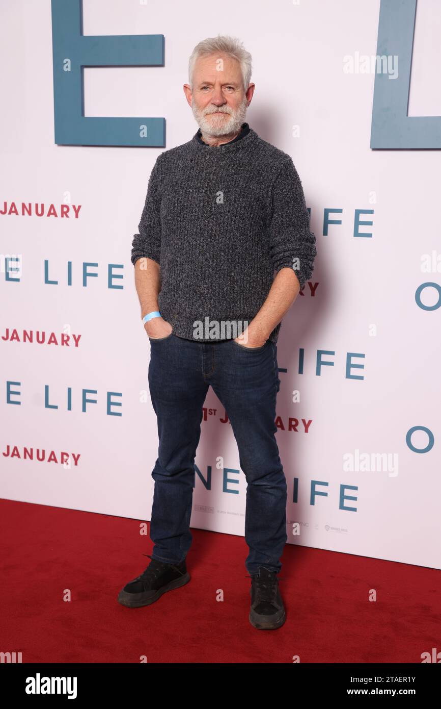 James Larkin arrives for a special screening of One Life at Picturehouse Central in London ...