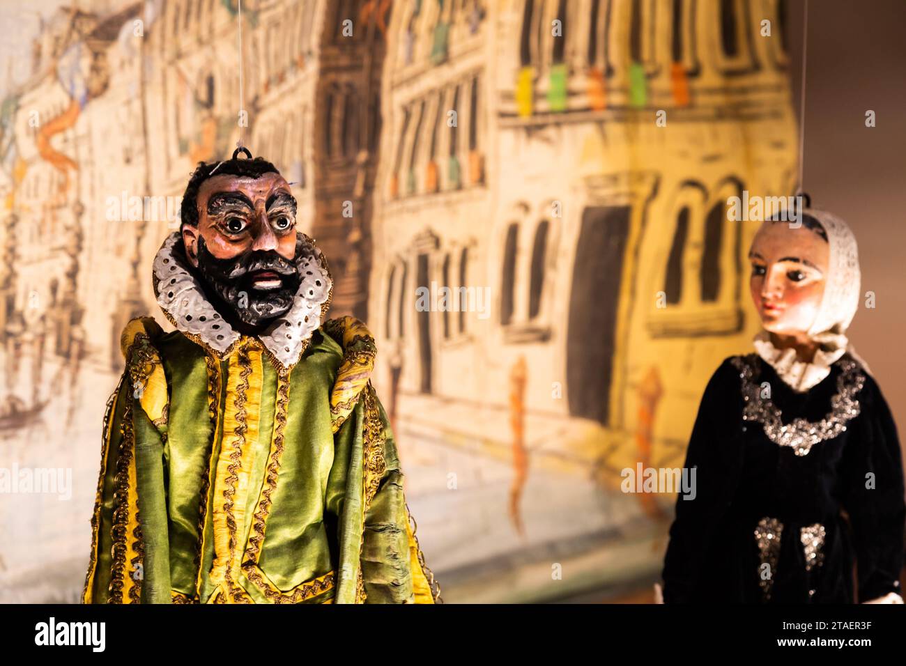 Old puppets theater. Vintage figure, traditional marionette, retro show ...