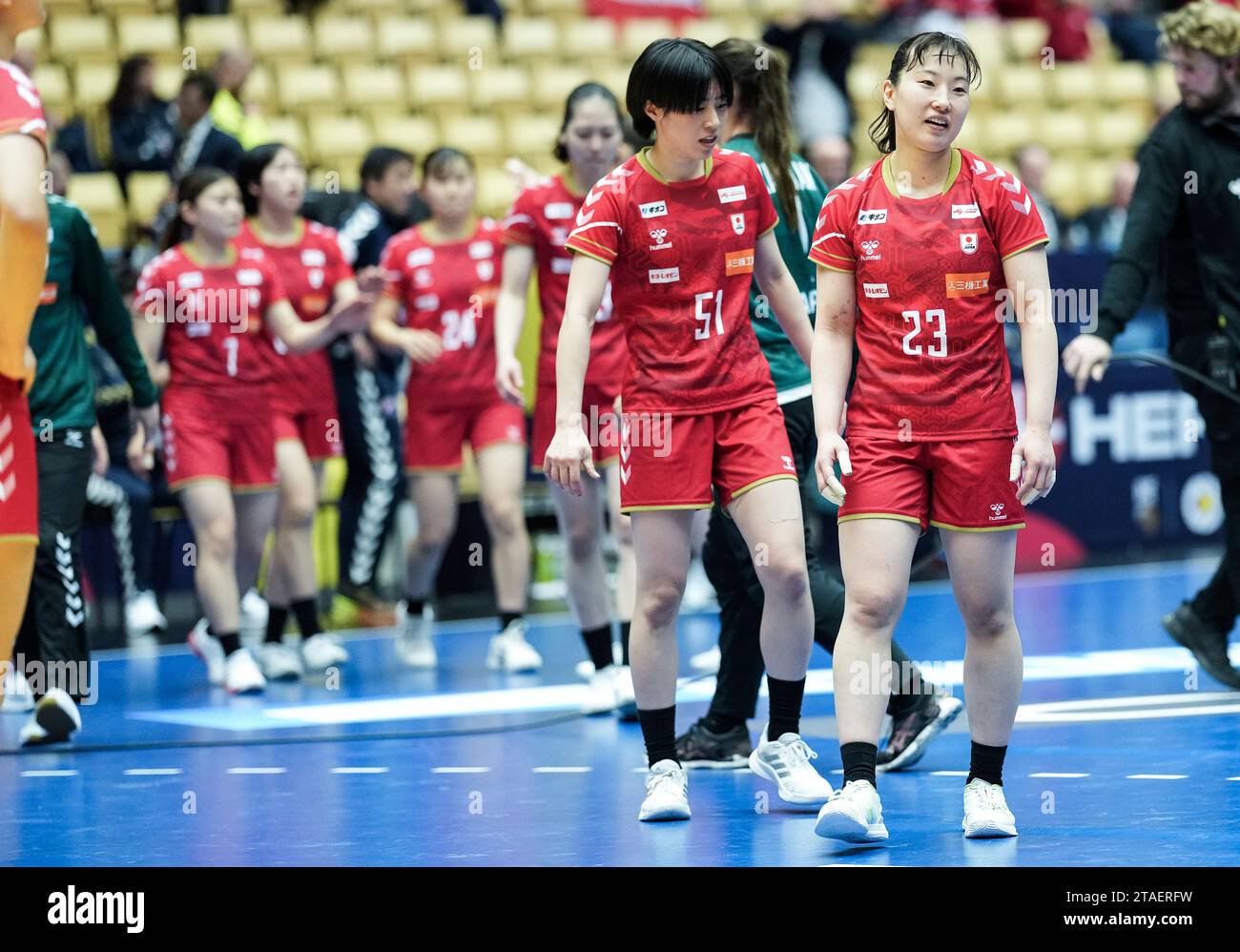 Japan players after the IHF World Women's Handball Championship match ...