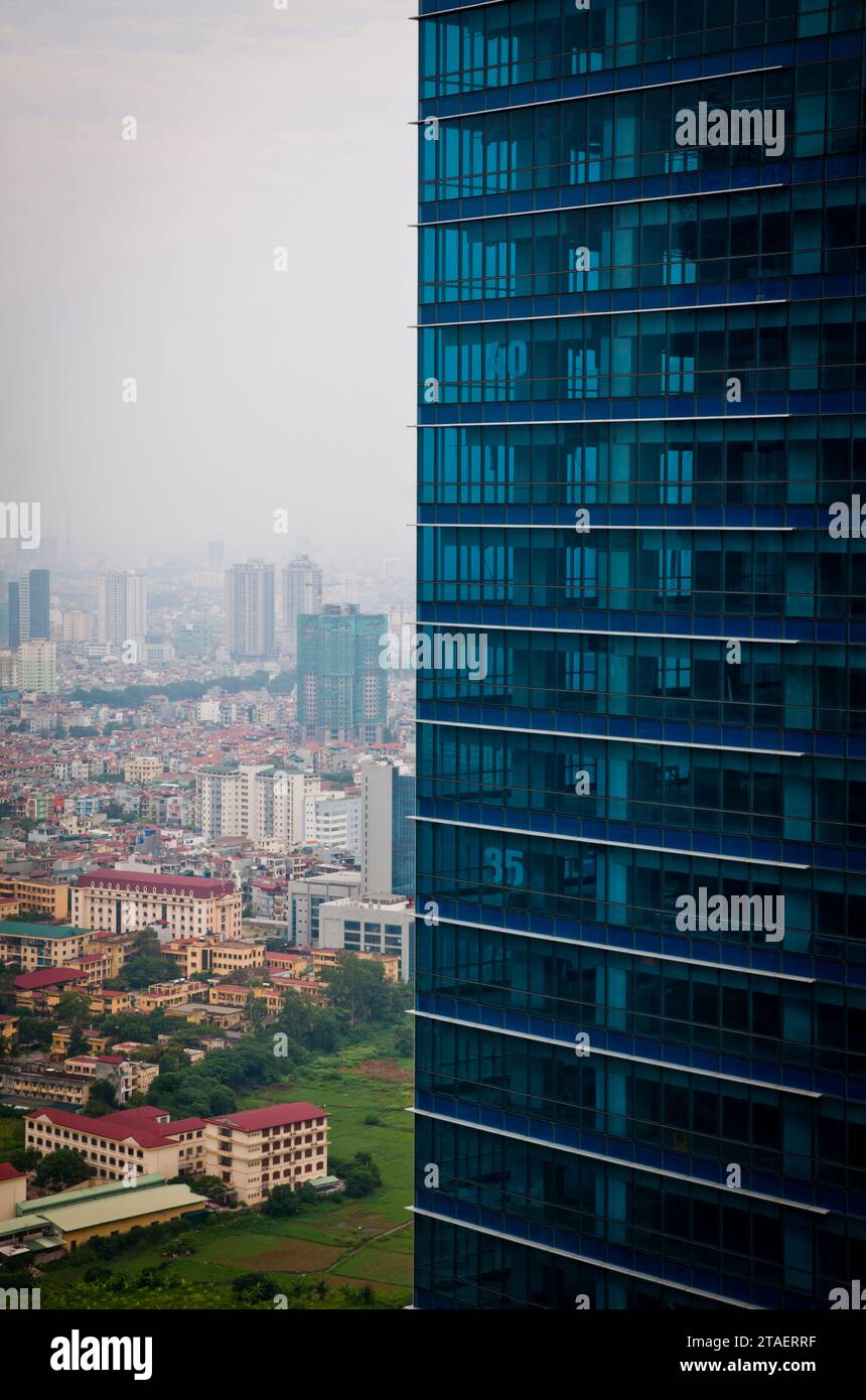 A new, modern high-rise, Landmark Tower, under construction in My Dinh ...