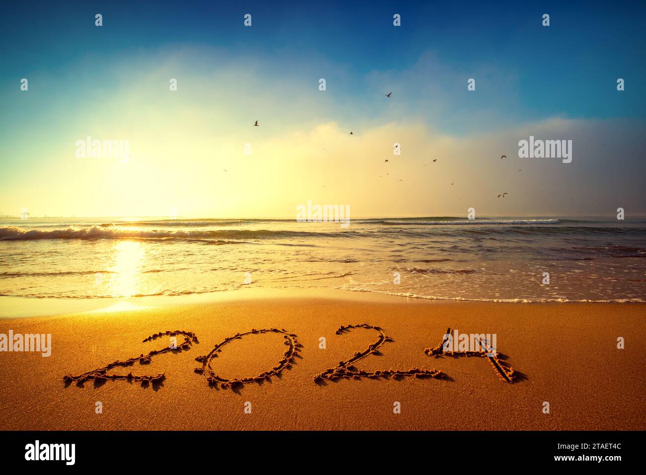 Happy New Year 2024 Beach