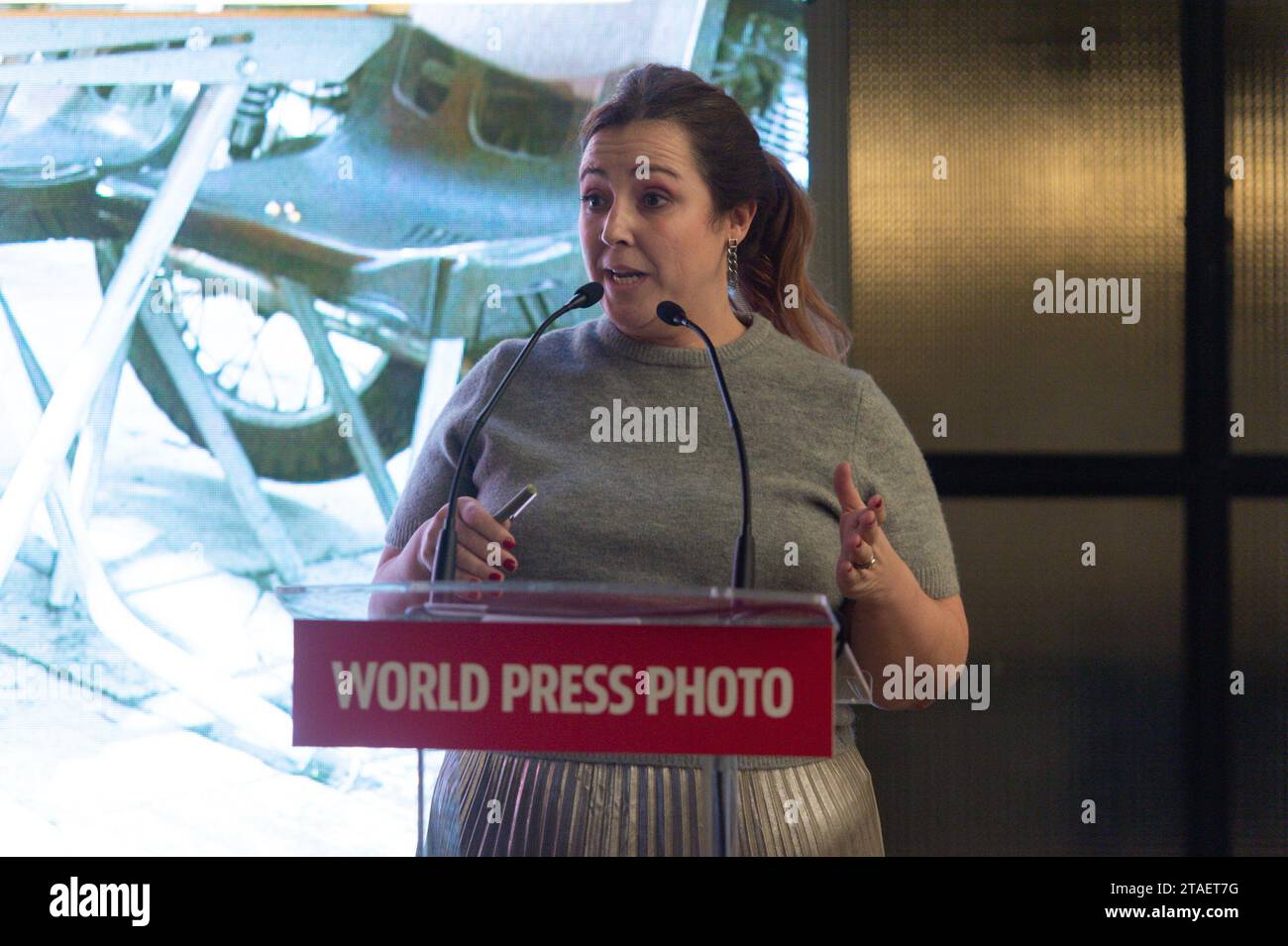 Inauguration of the exhibition World Press Photo 2023 María Álvarez, co ...