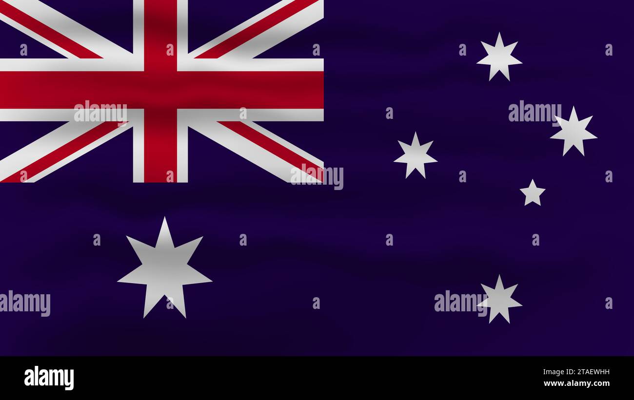 Illustration of a waving Australian flag Stock Vector Image & Art - Alamy