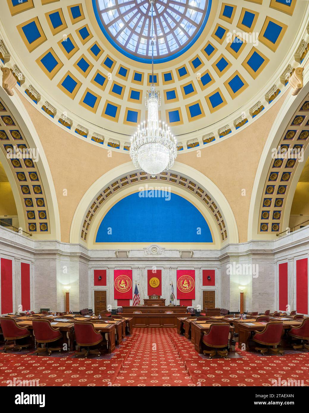 Senate chamber of the West Virginia State Capitol building at 1900 ...