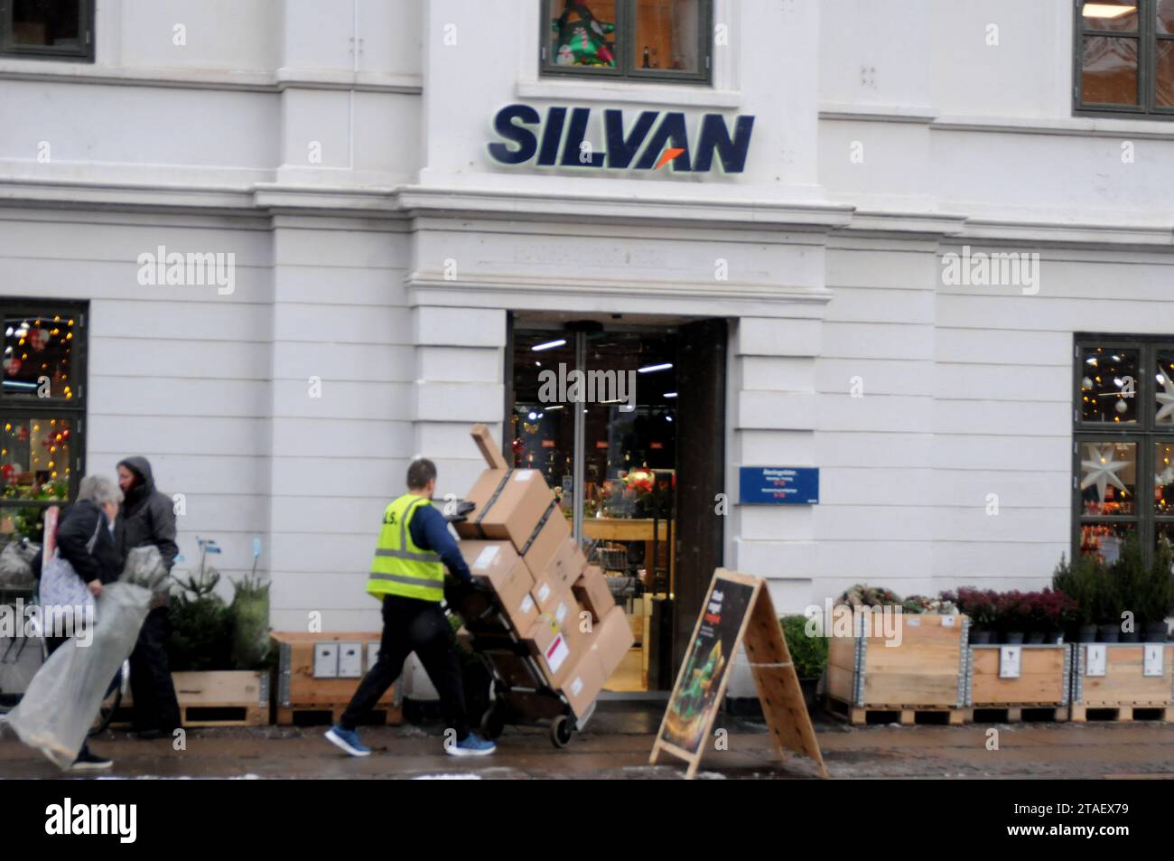 Copenhagen, Denmark /29 November 2023/. GSL packets delivery males by ...