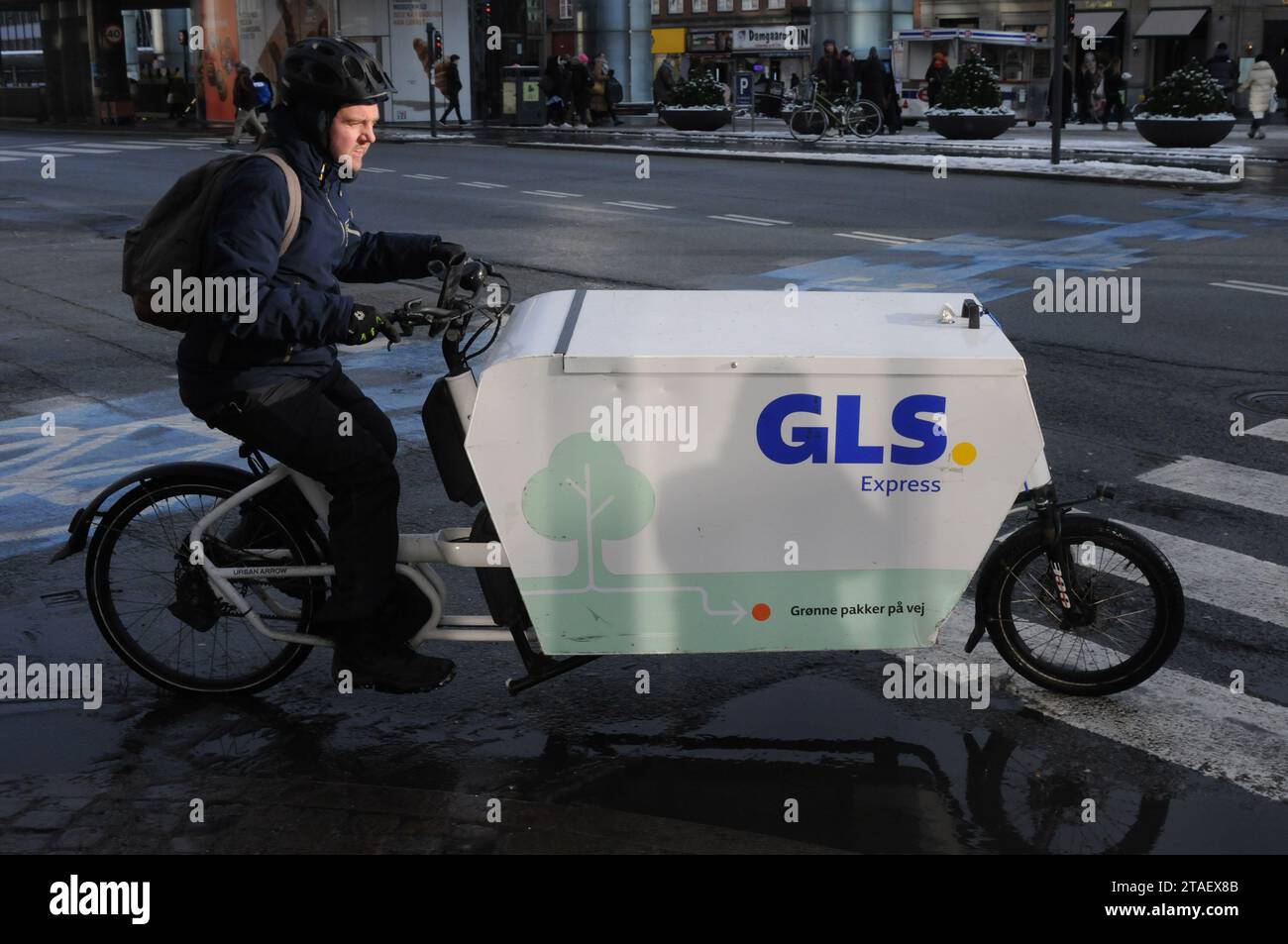 Copenhagen, Denmark /29 November 2023/. GSL packets delivery males by ...