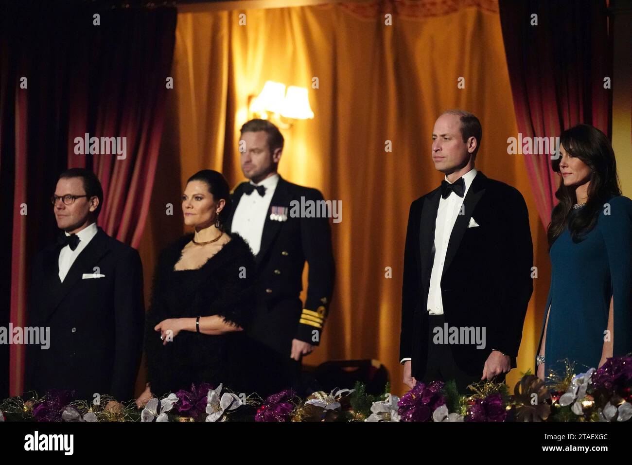 Britain's Prince William, second right, and Kate, Princess of Wales ...
