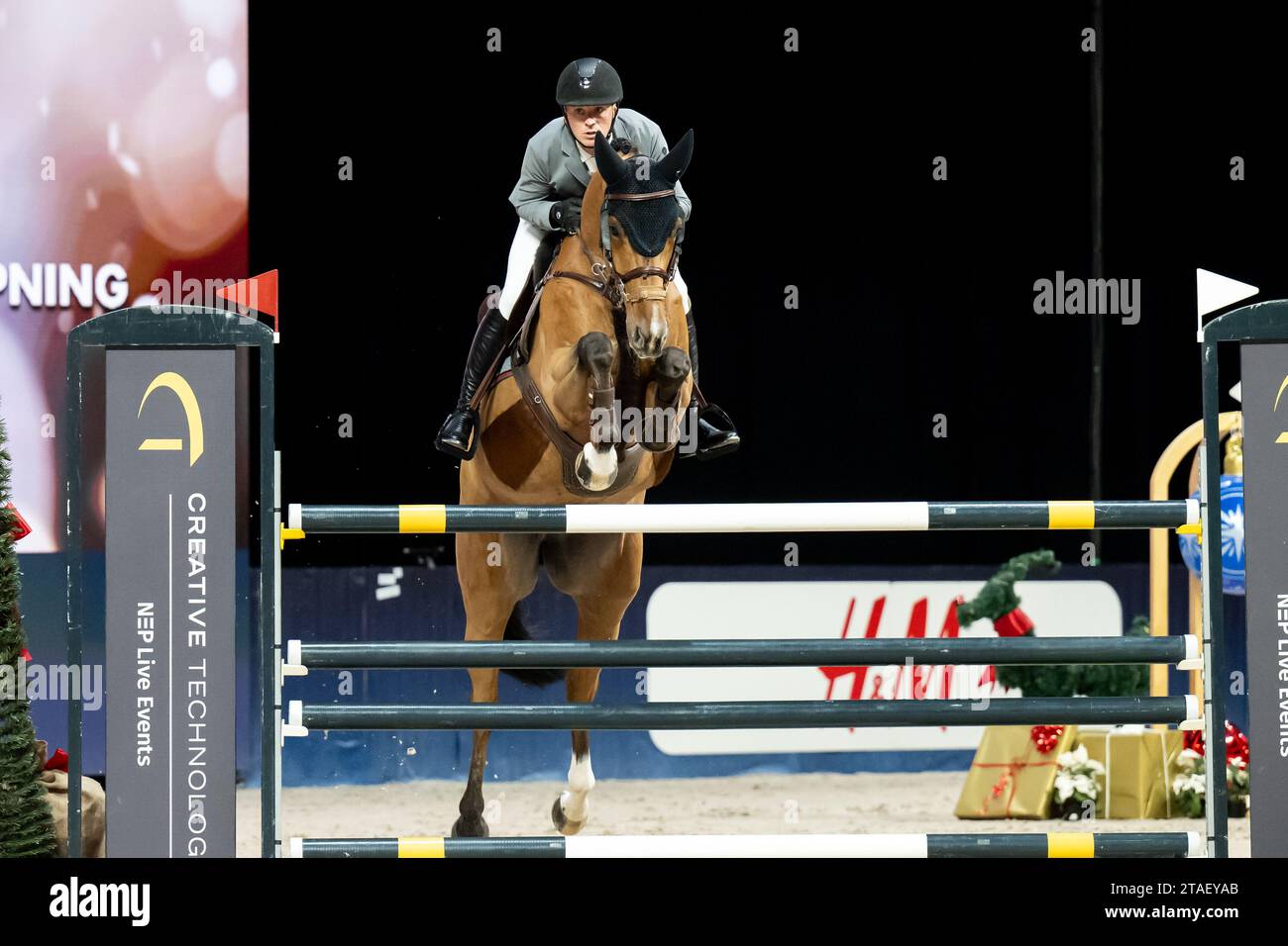 Solna, Stockholm, Sweden. 30th Nov, 2023. DEN Andreas Schou with the horse Billy Matador during ...