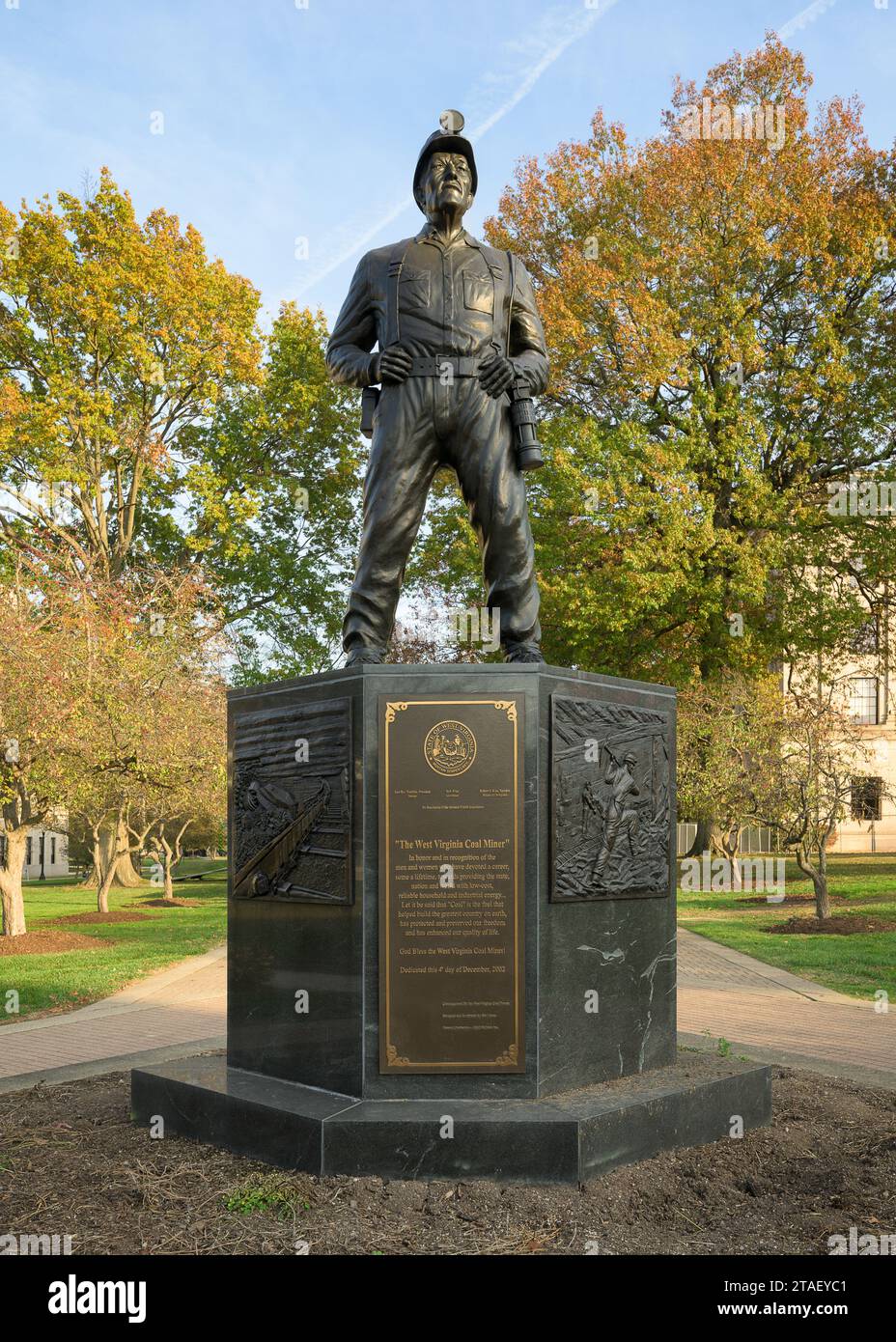 The Coal Miner Statue outside the West Virginia State Capitol building ...