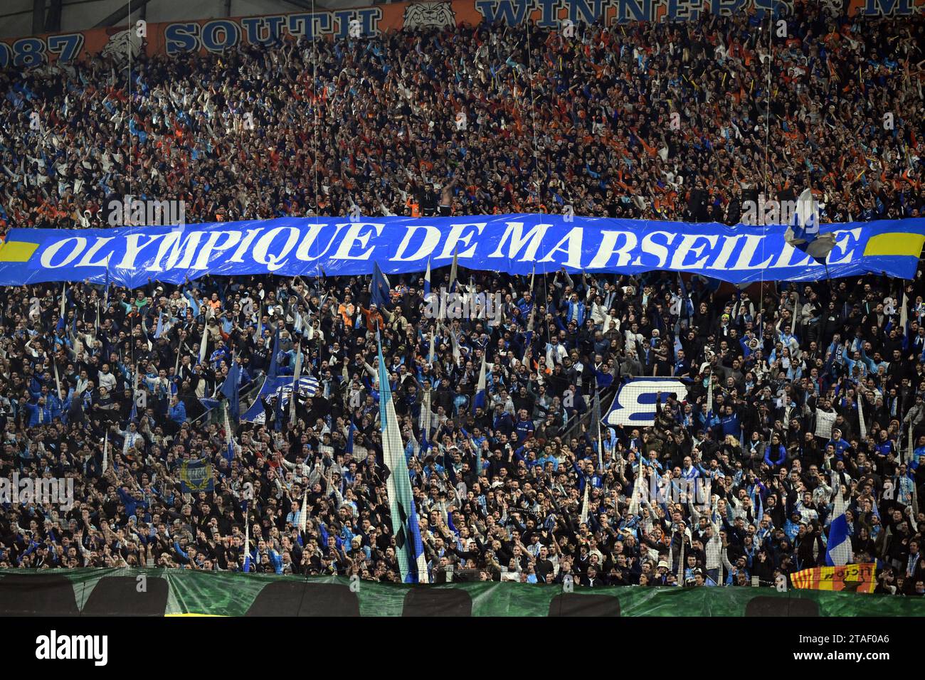 MARSEILLE - Olympique Marseille fans during the UEFA Europa League ...