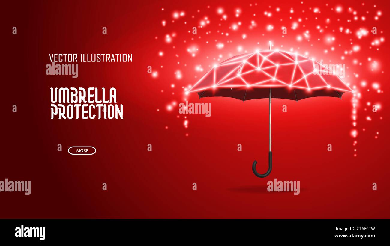 Umbrella shield. Low poly wireframe style Stock Vector Image & Art - Alamy