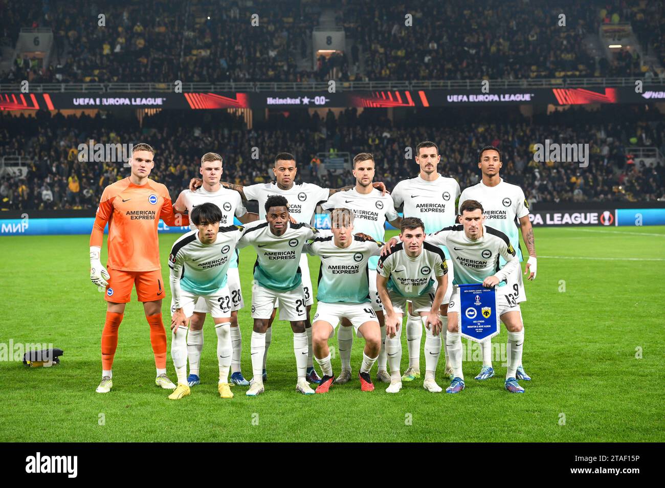 Athens, Greece. 30th Nov, 2023. Brighton & Hove Albion during the UEFA ...