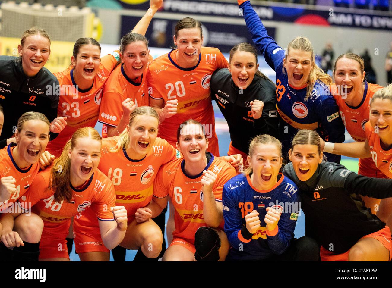 Frederikshavn, Denmark. 30th Nov, 2023. The players of Netherlands ...