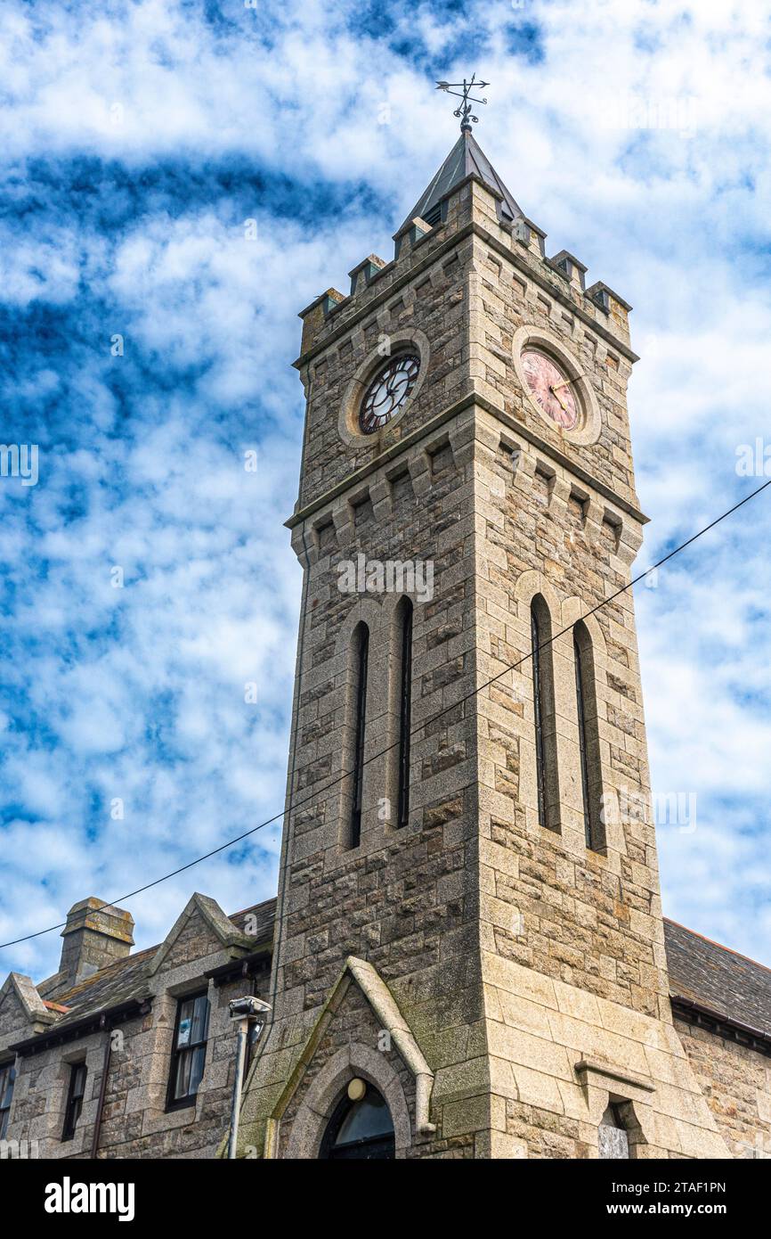 Porthleven Pier Church, Porthleven, Cornwall Stock Photo - Alamy