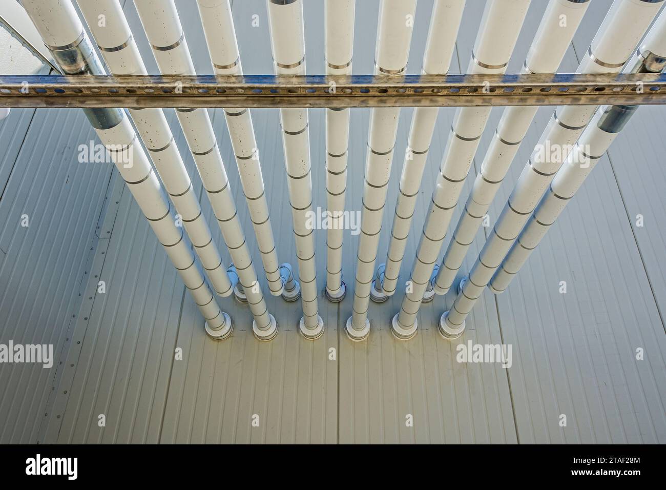 Plastic insulated piping to and from the compressor housing at a CO2 ...