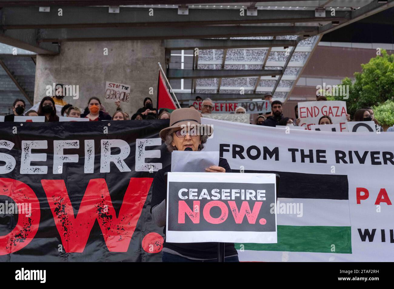 Palestine. 30th Nov, 2023. Tura Cook with Jewish voice for Peace ...