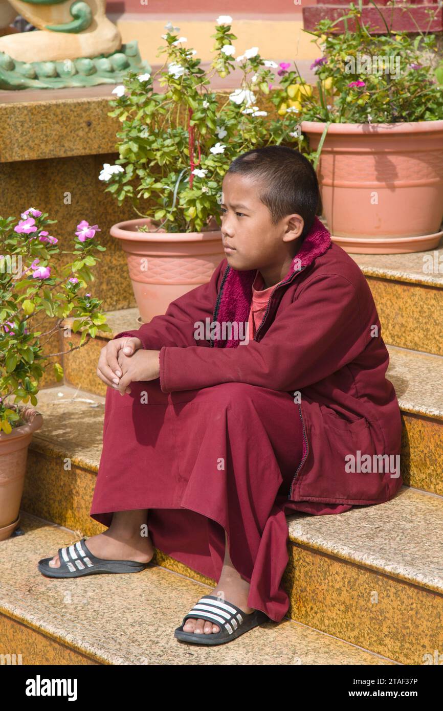 Nepal, Kathmandu Valley, Bodhnath, Tharlam Gompa, Tibetan buddhist ...