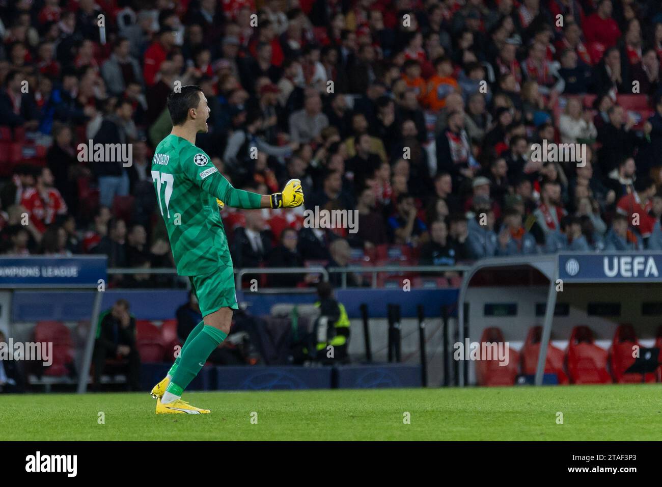 November 29, 2023. Lisbon, Portugal. Inter Milan's goalkeeper from ...