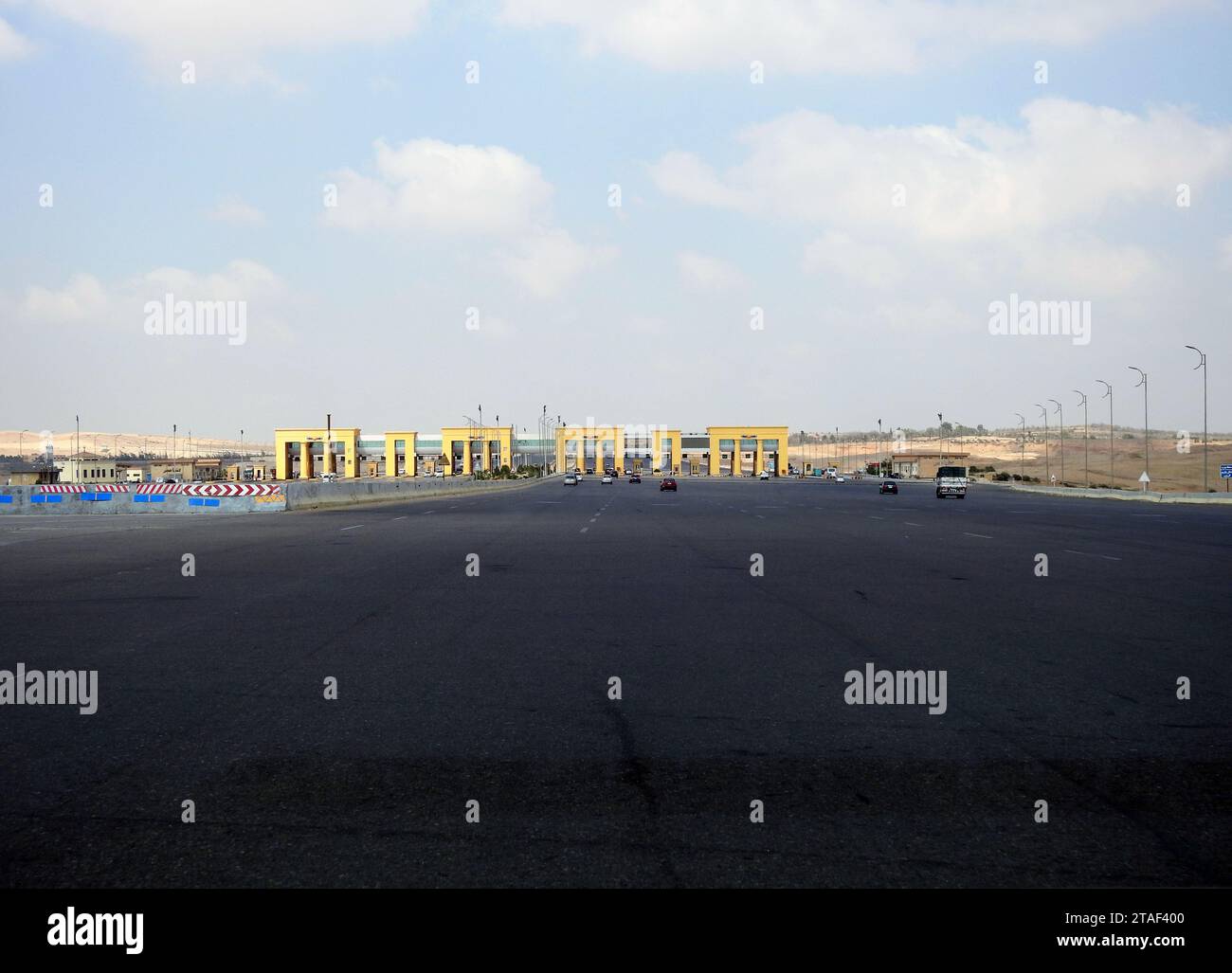 Giza, Egypt, September 9 2022: Alexandria Cairo desert road Gates ...