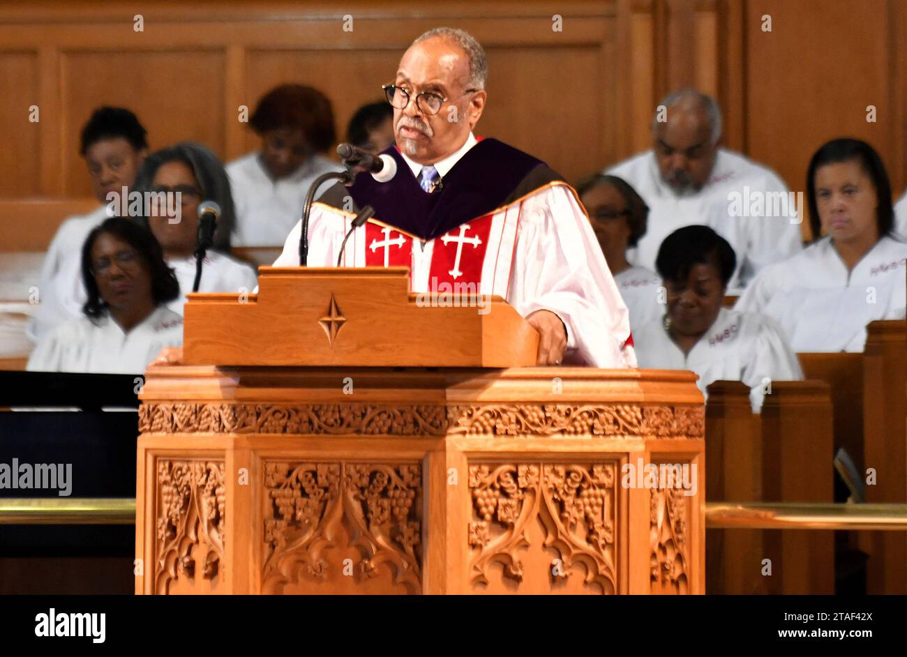 Rev. Charles G. Adams gives the sermon at Hartford Memorial Baptist ...