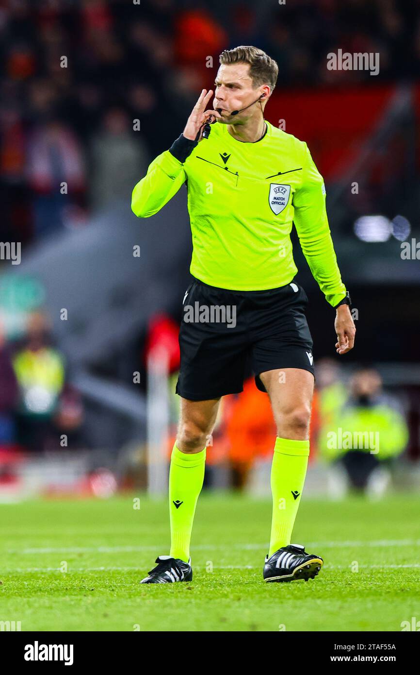 Liverpool, UK. 30th Nov, 2023. Referee Urs Schnyder during the ...