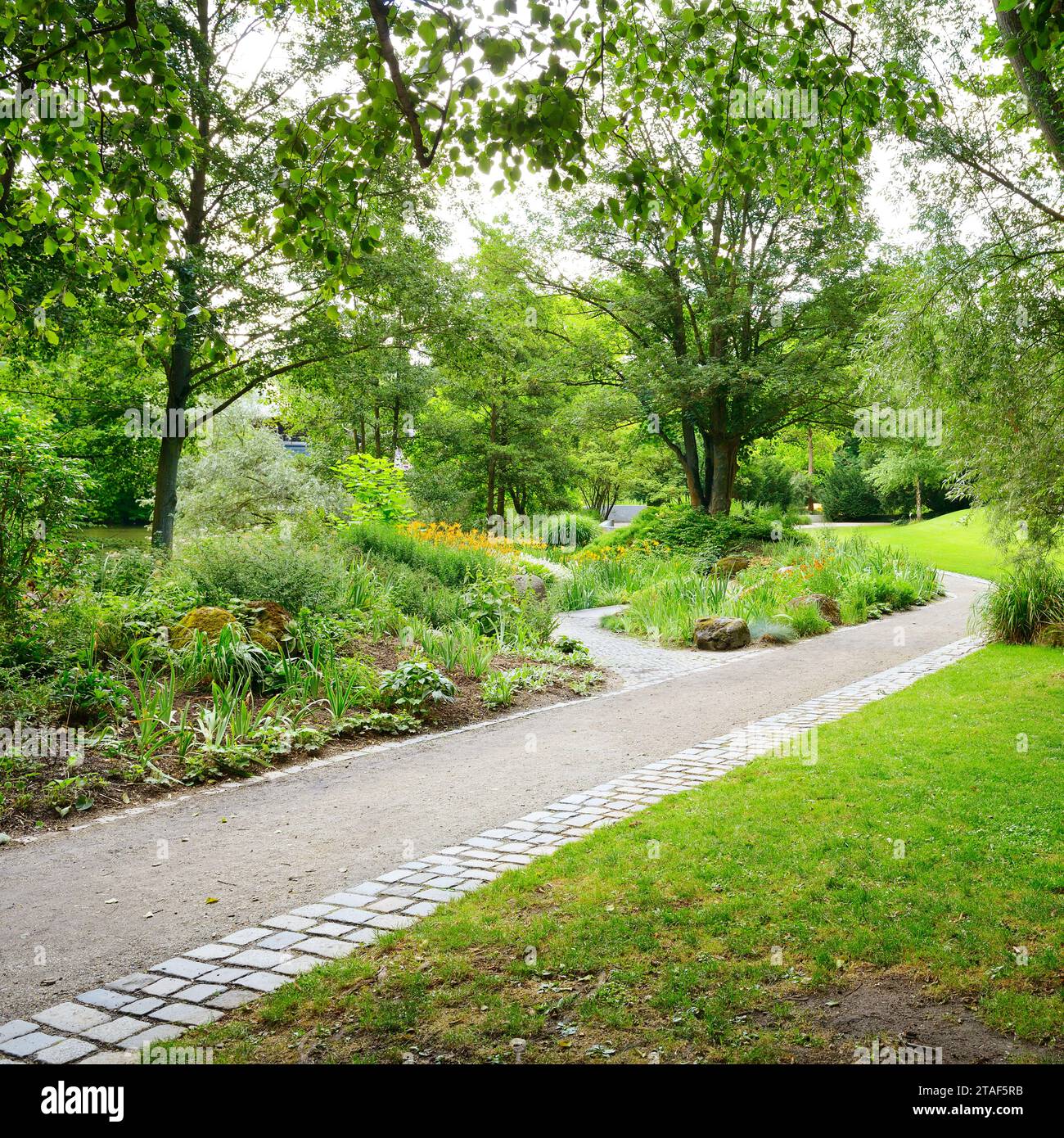 Walking paths in the park Stock Photo - Alamy