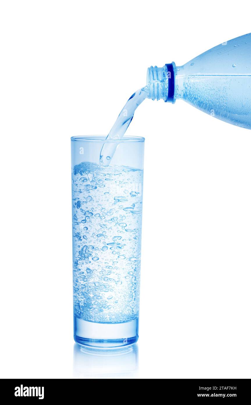 Water drops on glass blue Cut Out Stock Images & Pictures - Alamy