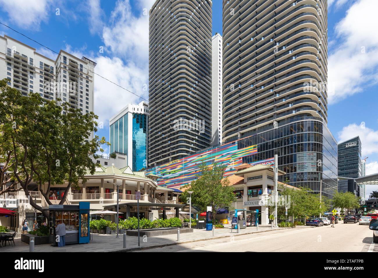 Mary Brickell Village on South Miami Avenue, Miami, Florida, USA Stock ...