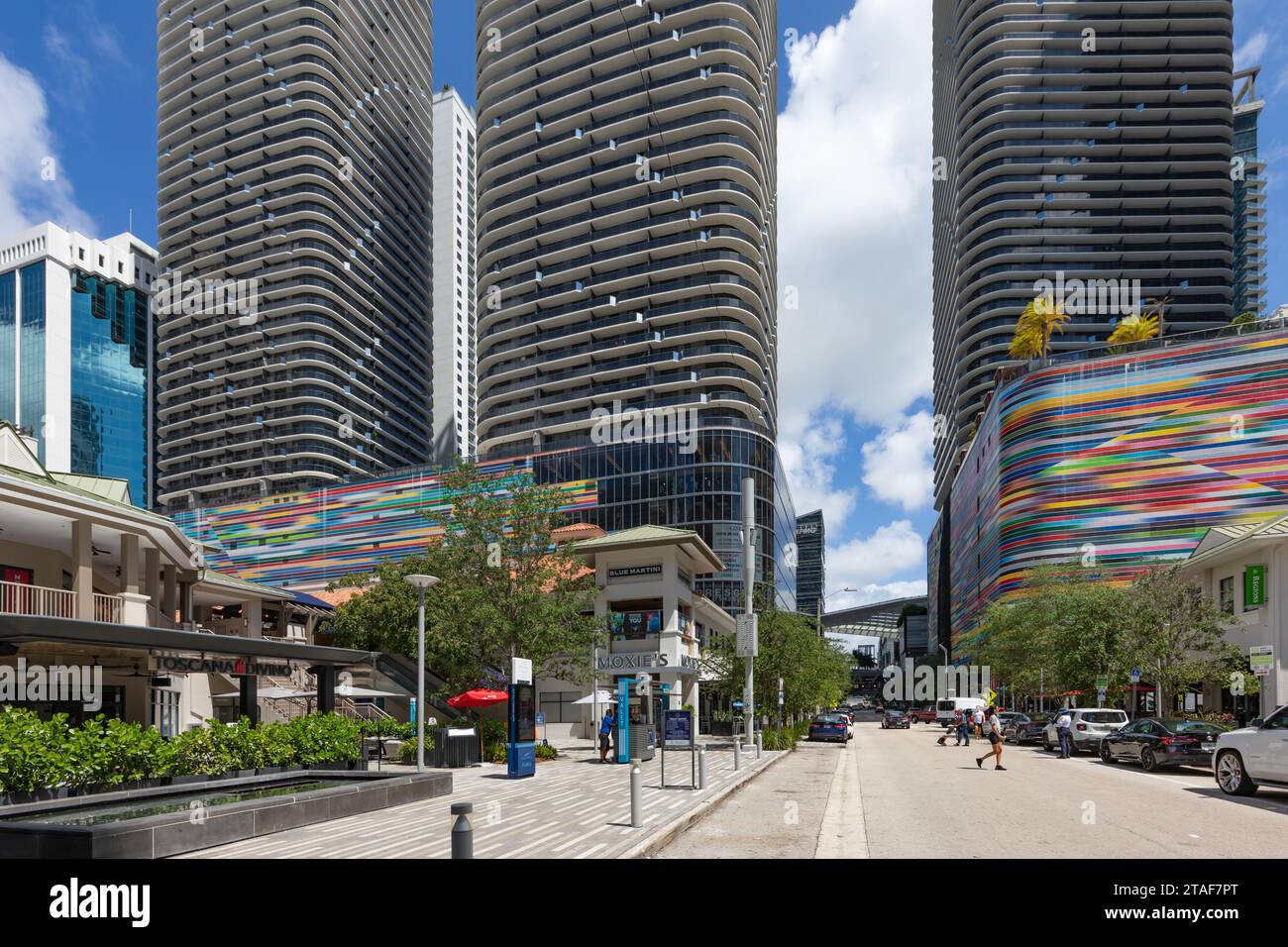 Mary Brickell Village on South Miami Avenue, Miami, Florida, USA Stock ...