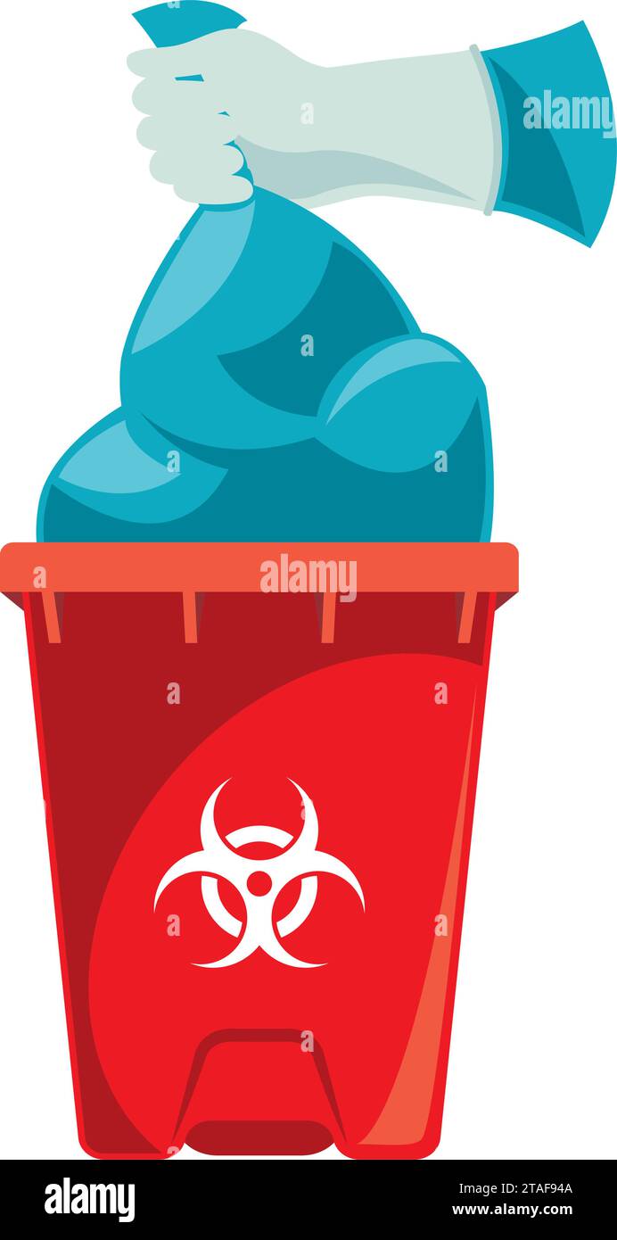 toxic waste bin red illustration Stock Vector Image & Art - Alamy