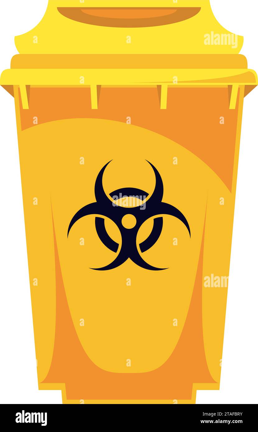 toxic waste bin yellow illustration Stock Vector Image & Art - Alamy