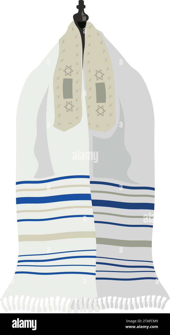 jewish tallit with decorations Stock Vector Image & Art - Alamy