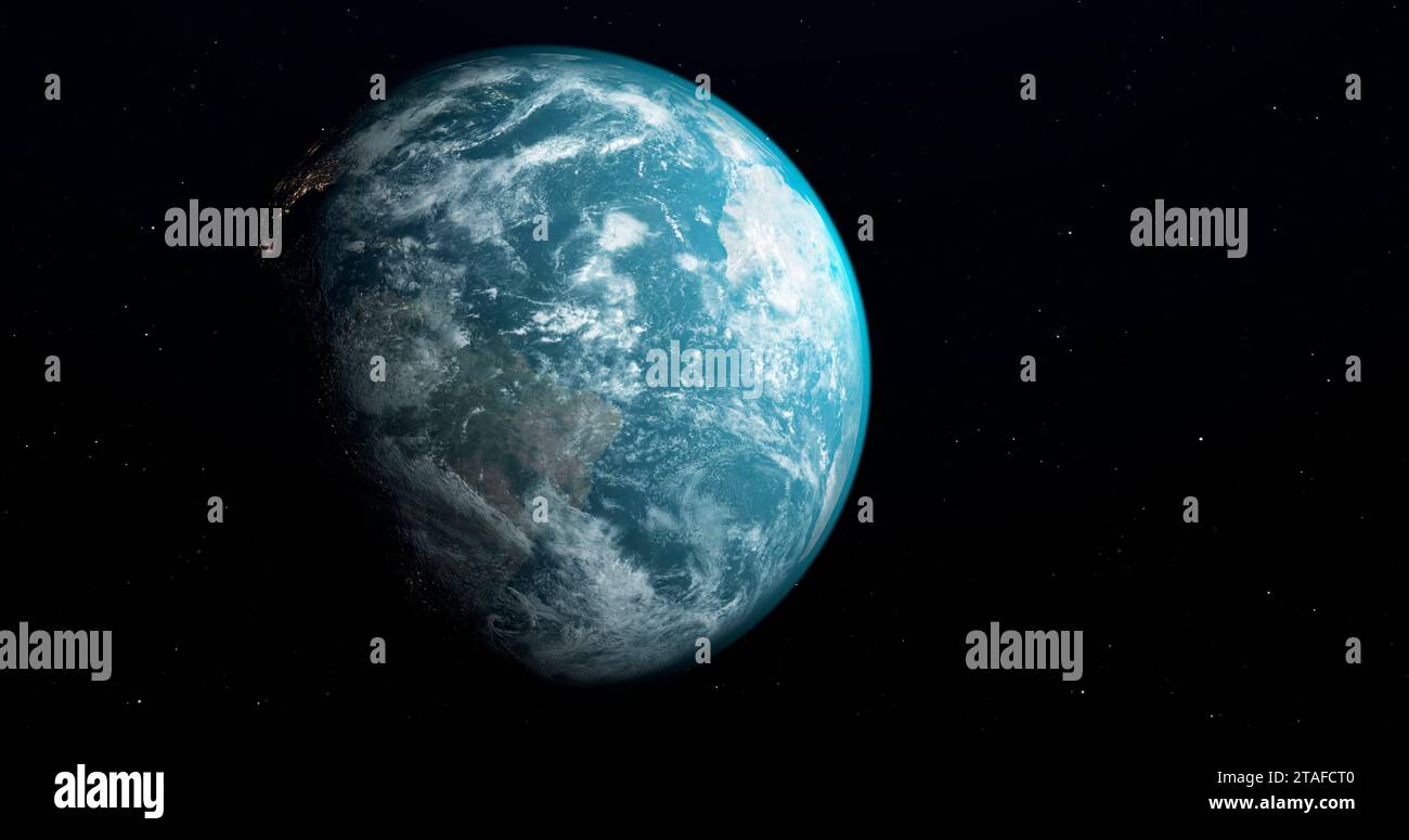 Earth in the outer space. Orbit of planet Stock Photo - Alamy