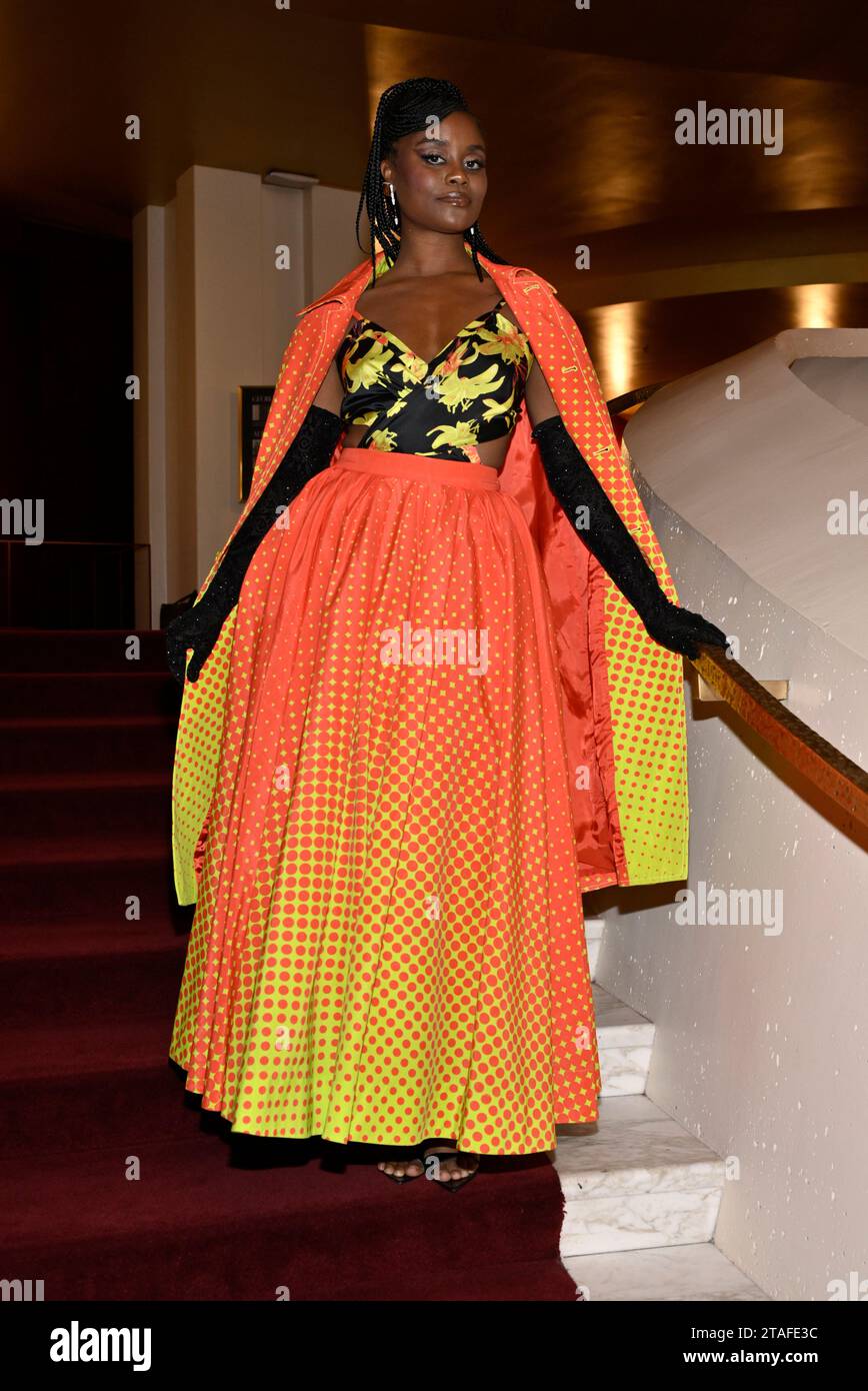 Denee Benton poses during the cast photo call for HBO's "The Gilded Age ...