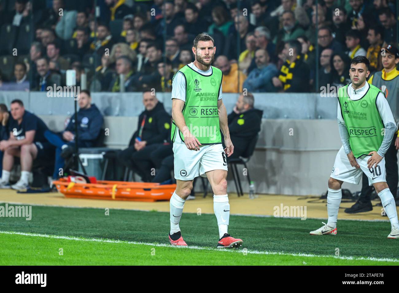 Athens, Greece. 30th Nov, 2023. 6 James Milner of Brighton & Hove ...