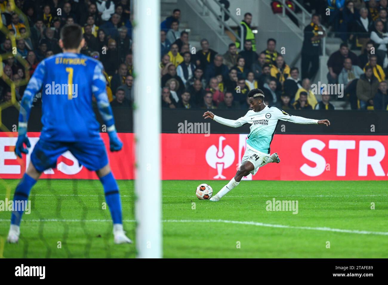 Athens, Greece. 30th Nov, 2023. 24 Simon Adingra of Brighton & Hove ...