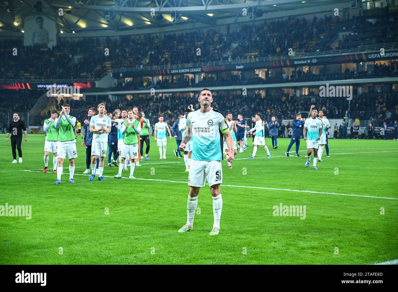 Athens, Greece. 30th Nov, 2023. Players of Brighton & Hove Albion ...