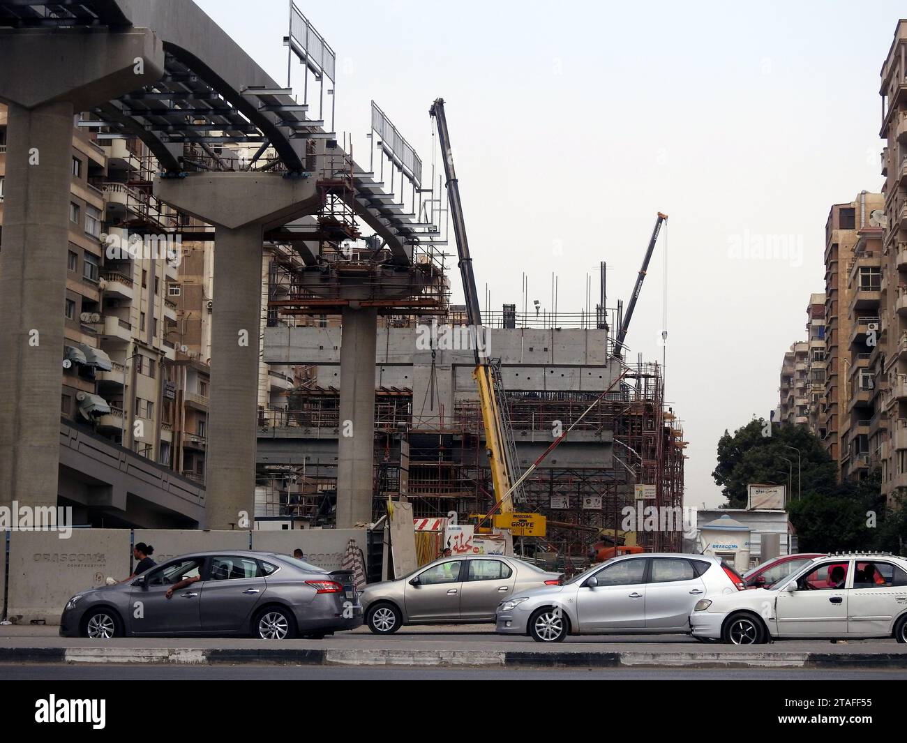 Cairo, Egypt, September 30 2023: Cairo monorail site that is under ...