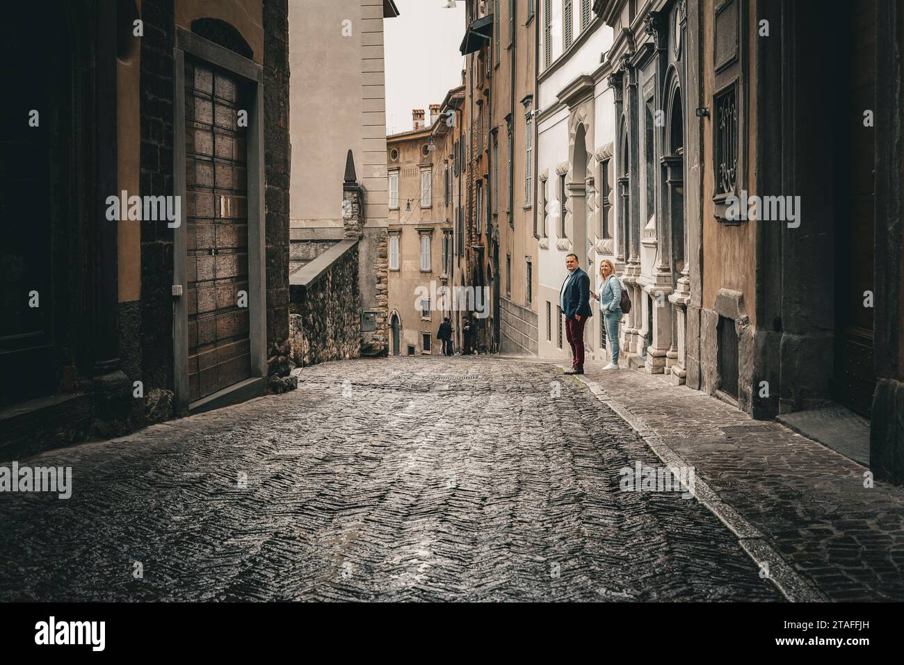 Streets of Bergamo, Italy Stock Photo - Alamy