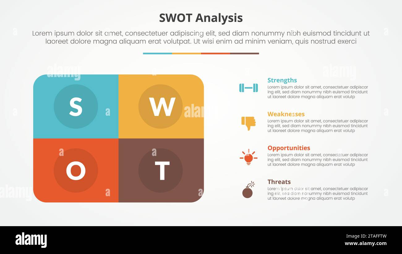 swot business framework strategic template infographic concept for ...