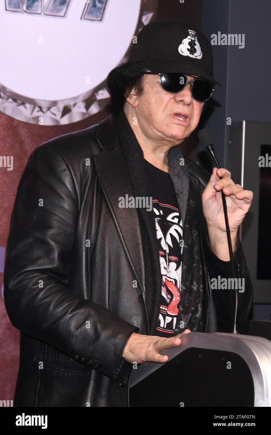 New York, USA. 30th Nov, 2023. Gene Simmons, member of legendary rock ...