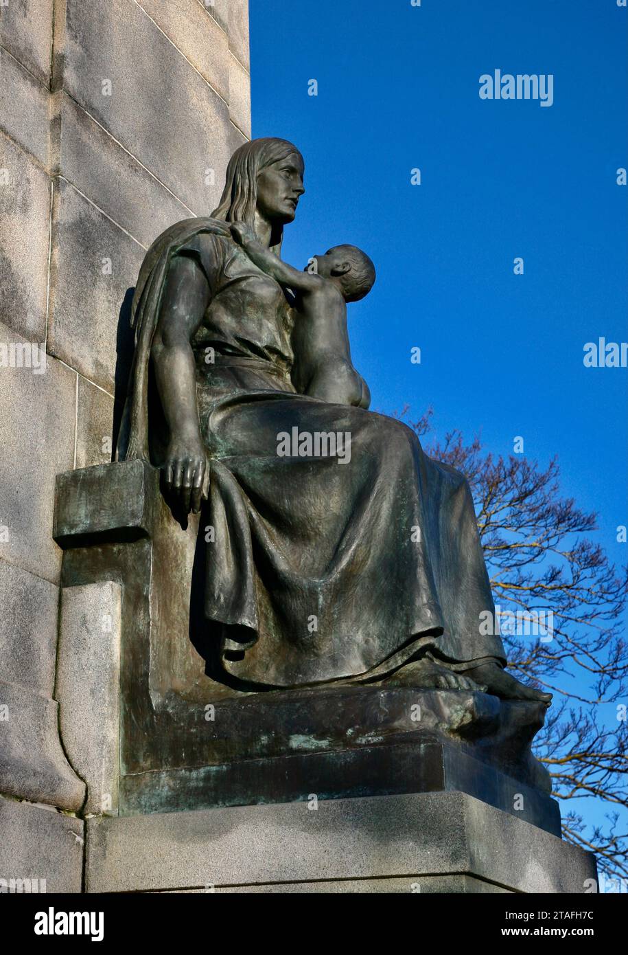 A close up view of the beautiful War Memorial at Ashton Gardens, Lytham ...