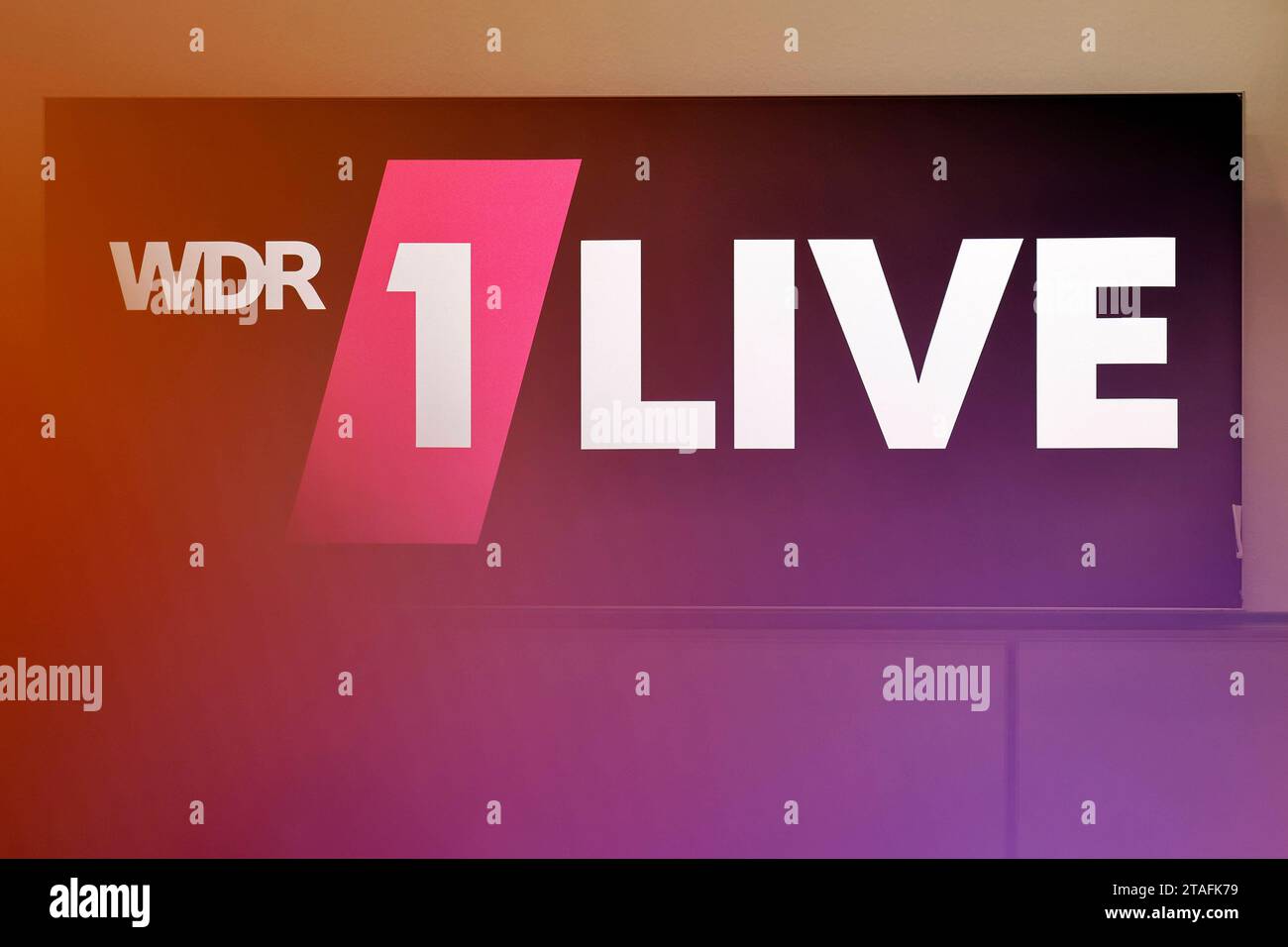 Das Logo des Sender WDR 1LIVE bei der 24. Verleihung der 1LIVE Krone ...